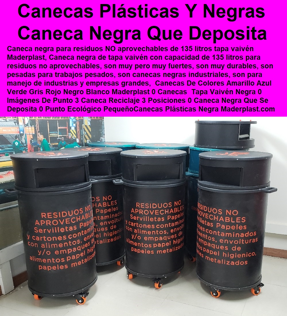 04 CANECAS BASURERAS RECIPIENTES PARA BASURAS PUNTOS ECOLÓGICOS DE ...
