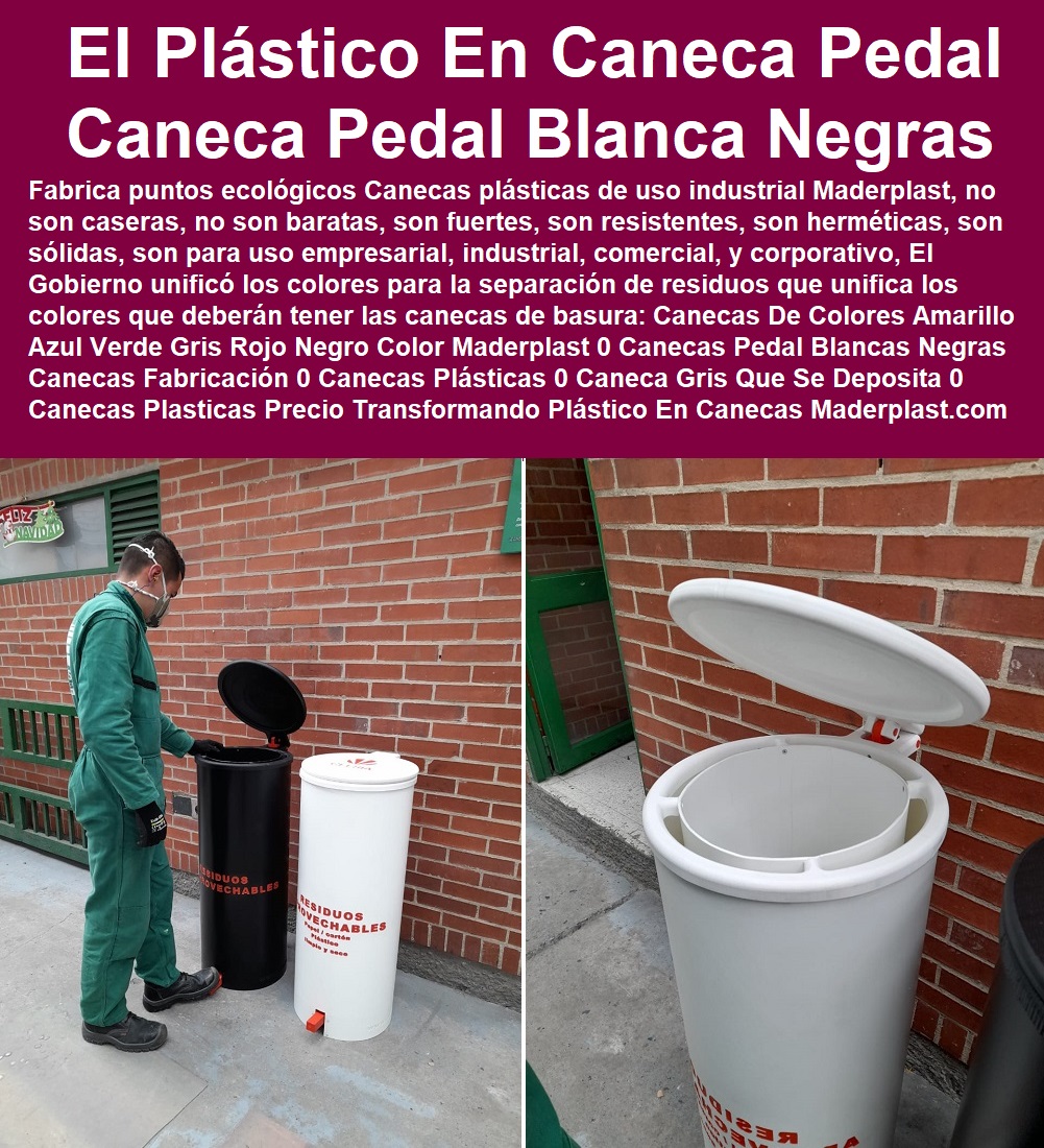 04 CANECAS BASURERAS RECIPIENTES PARA BASURAS PUNTOS ECOLÓGICOS DE ...